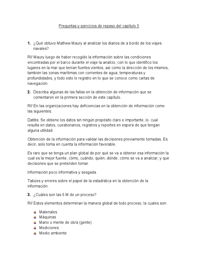 Preguntas y Ejercicios de Repaso Del Capítulo 5 | PDF | Media | Science