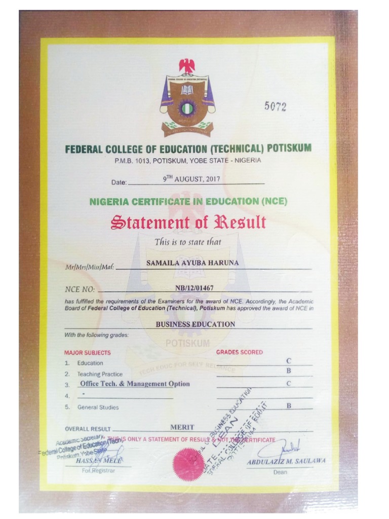Nce Certificate | PDF