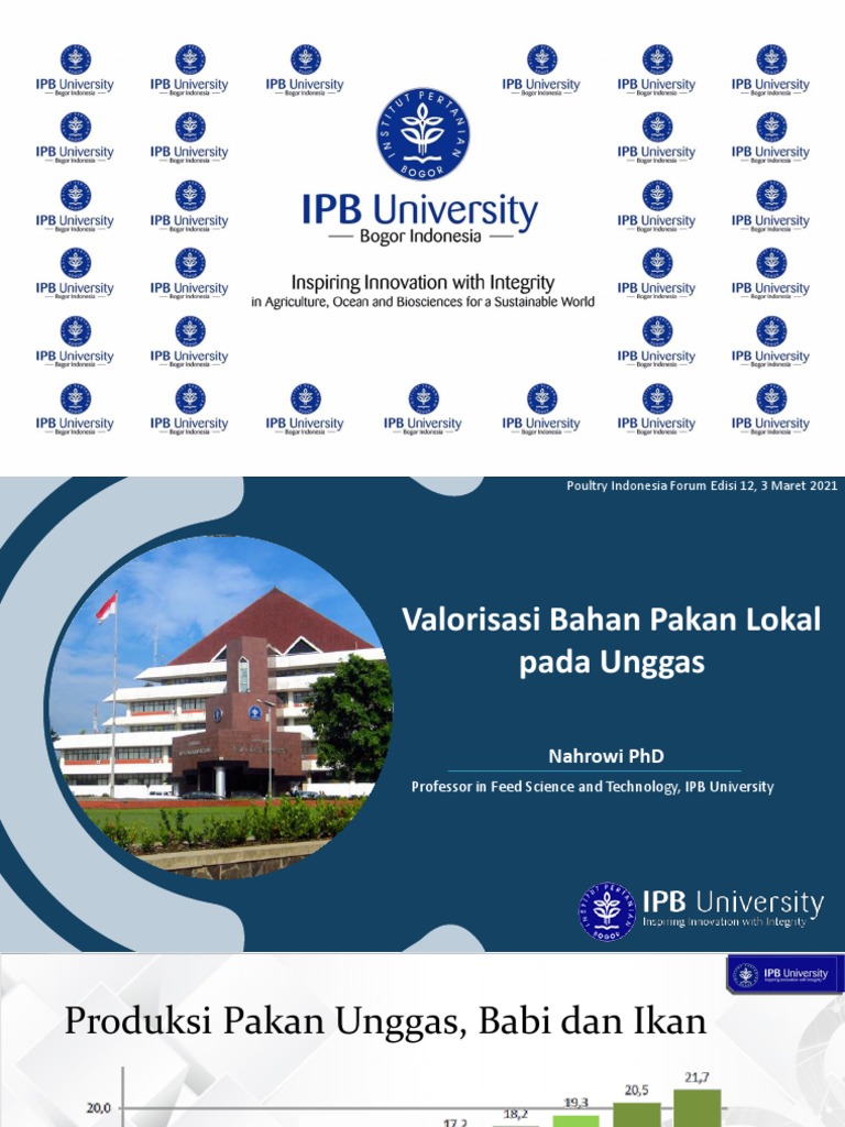 PIF 12 - Nahrowi, PHD - Valorisasi Bahan Pakan Lokal Pada Unggas | PDF