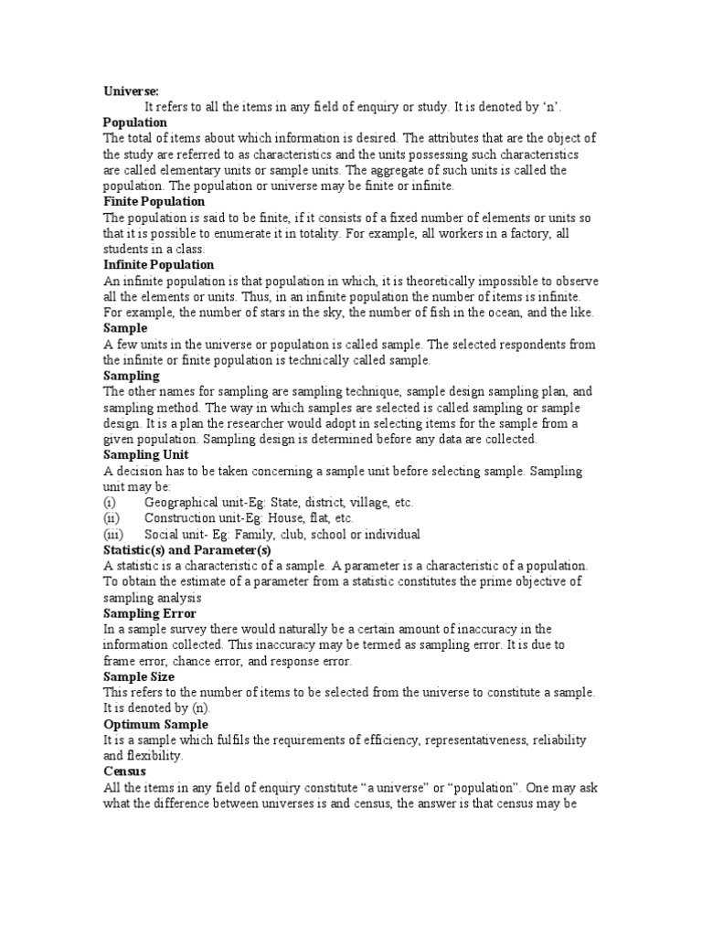 An In-Depth Explanation of Key Concepts Related to Sampling Methods in ...