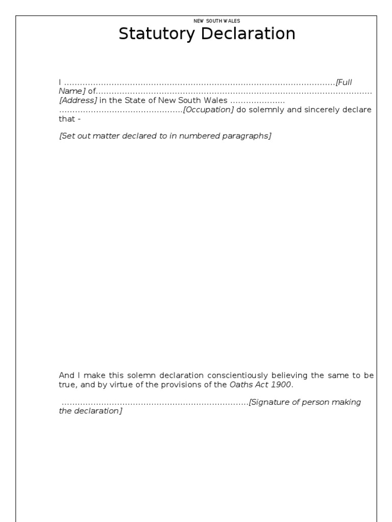 Stat Dec Template | PDF | Consul (Representative) | Diplomatic Rank