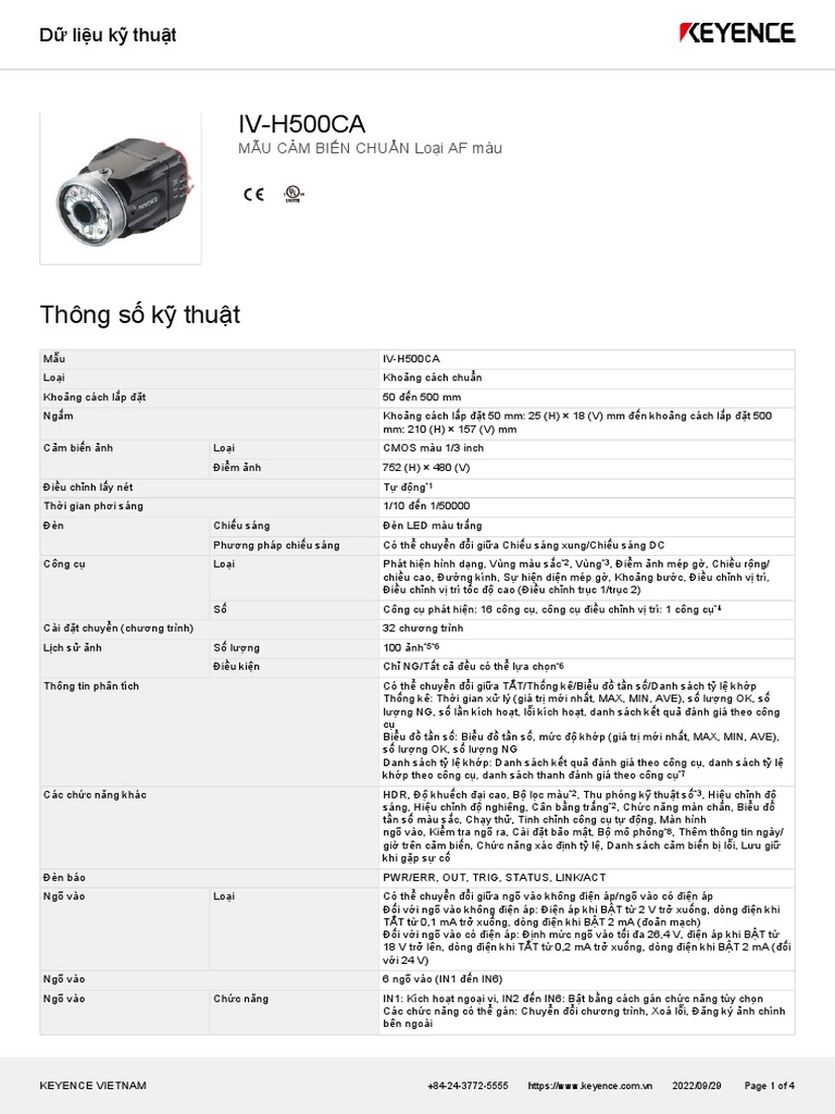 IV H500CA Datasheet | PDF