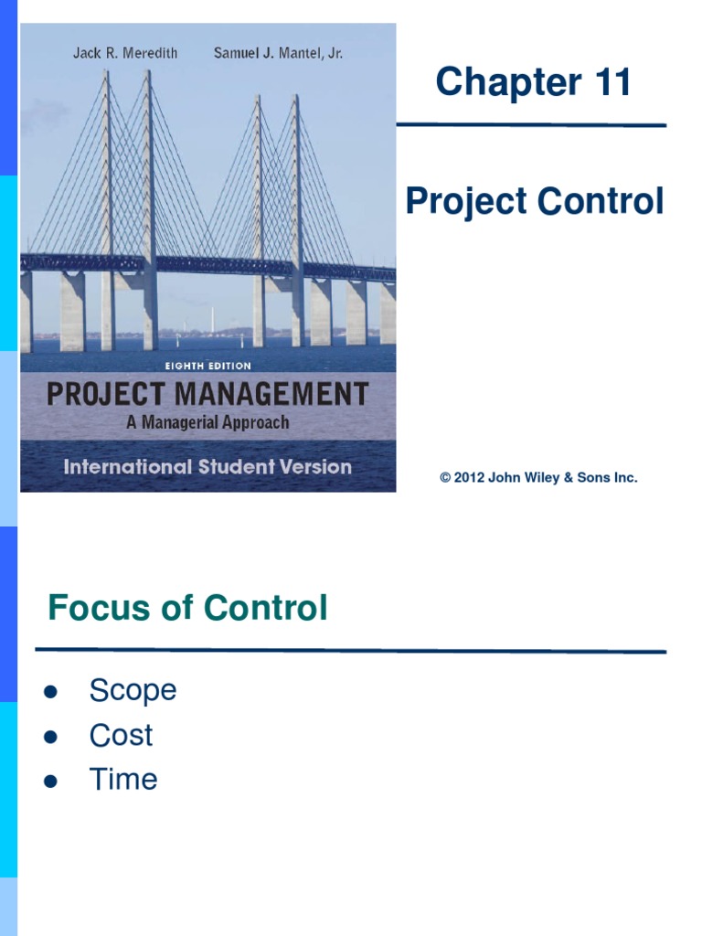 Ch11 Project Control | Download Free PDF | Project Management | Business