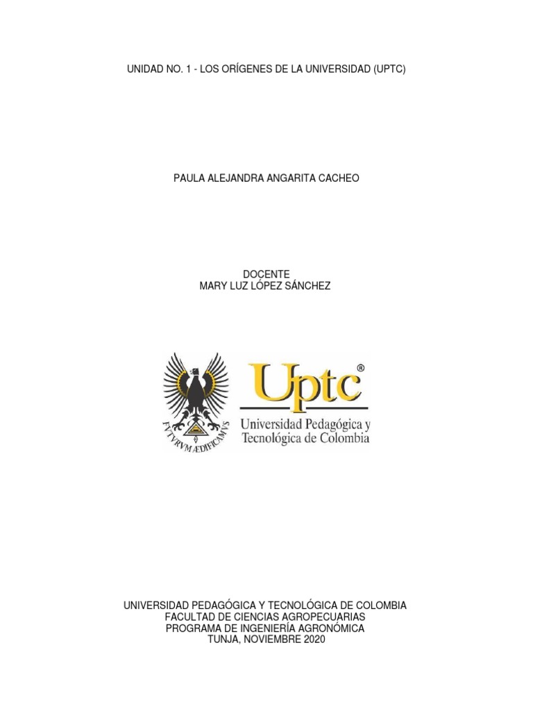 Orígenes de la UPTC en Colombia | PDF | Colombia | Universidad