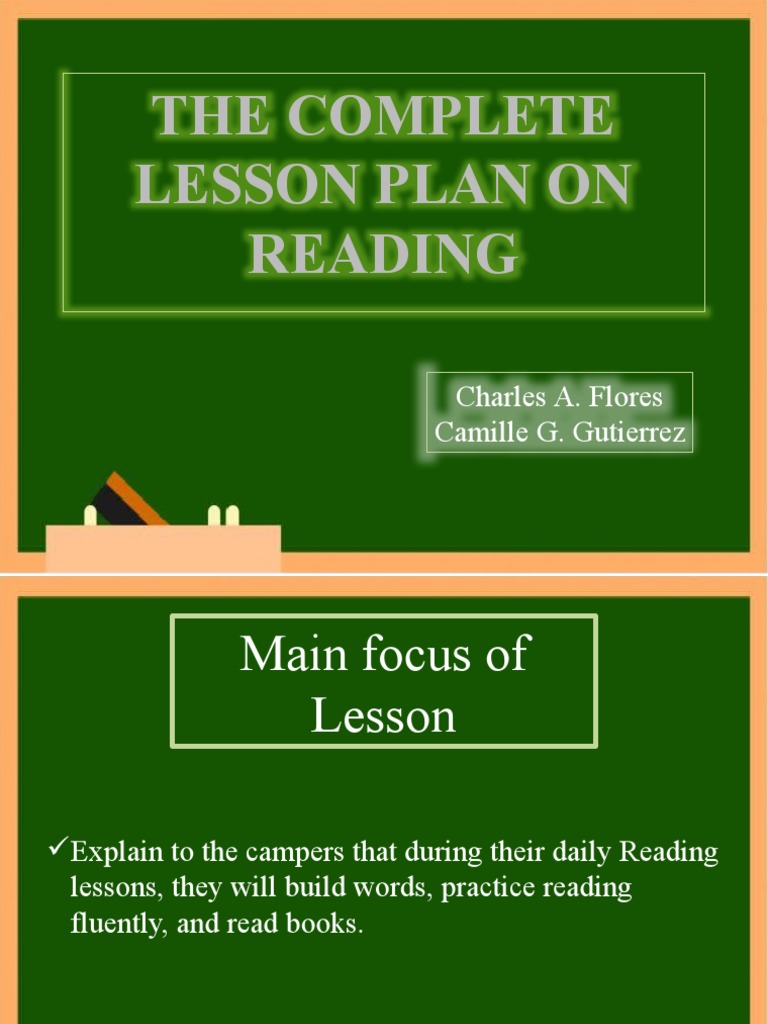 The Complete Lesson Plan in Reading | PDF | Reading Comprehension | Behavior Modification