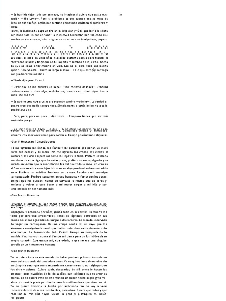 Cinco Sec | PDF | Amor | Verdad