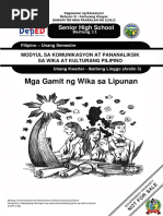 FIL11 - SIM - MELC 9 - Paggamit NG Cohesive Device Sa Gamit NG Wika Sa Lipunan | PDF
