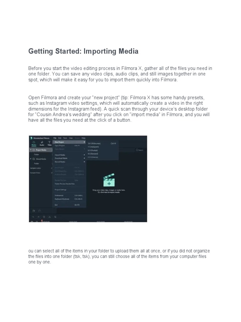 Filmora X Instructions | PDF | Computer File | Video