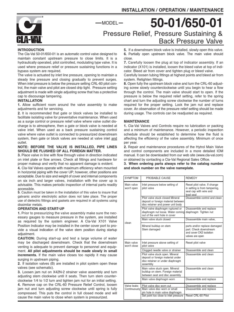 N5001 CRL60 | PDF | Valve | Screw