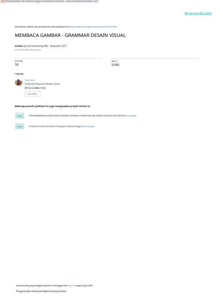 Reading Images - The Grammar of Visual Design - En.id | PDF