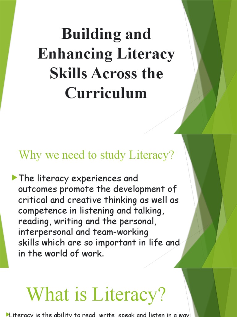 Building and Enhancing Literacy Skills Across The Curriculum | PDF | Literacy | Curriculum