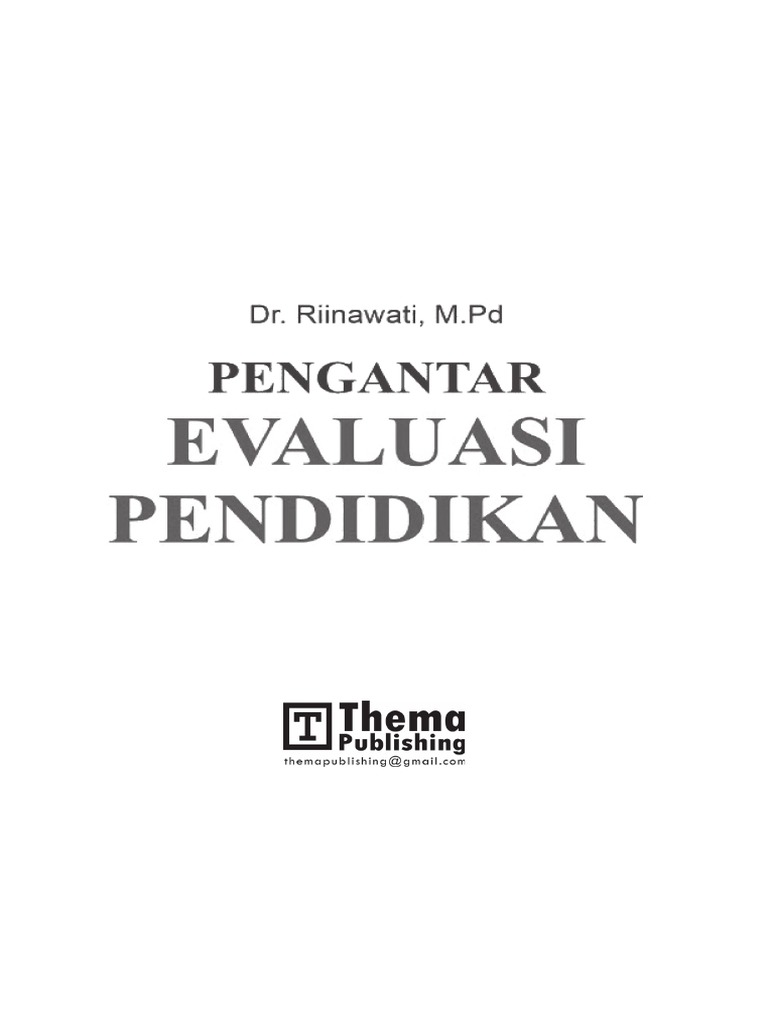 Pengantar Evaluasi Pendidikan ISI | PDF