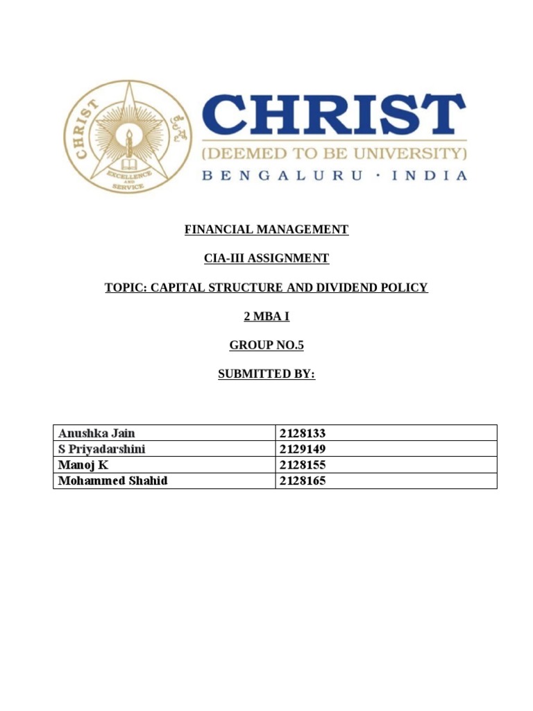 FM Cia 3 | PDF | Dividend | Yield (Finance)