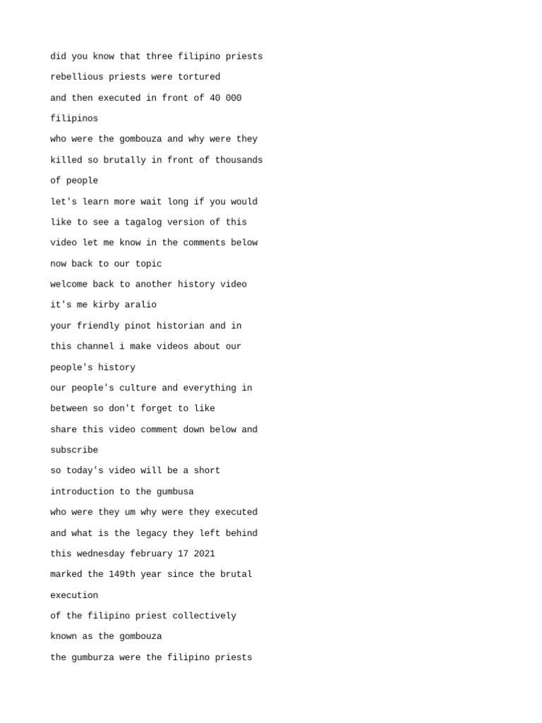 (English (Auto-Generated) ) Rebellious Priests - Who Were The GomBurZa ...