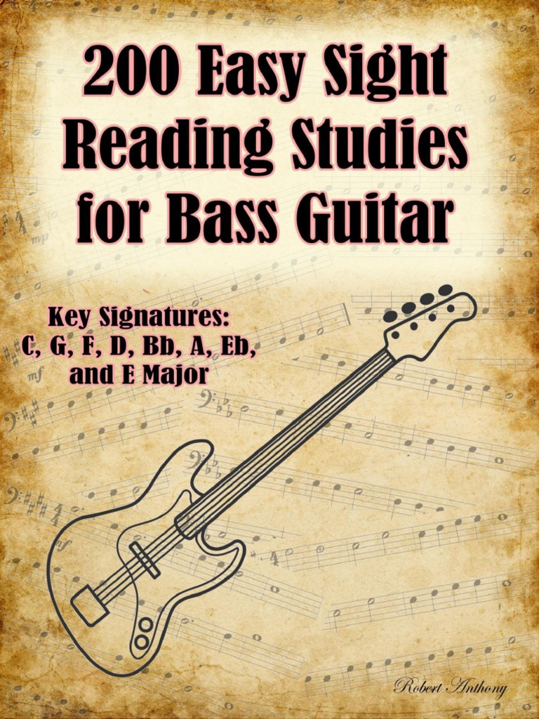 200 Easy Sight Reading Studies For Bass Guitar | PDF