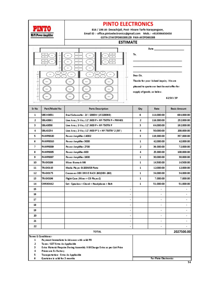 Pinto 6 9 Bms Loaded Flying DJ System | PDF | Sound Production | Sound ...