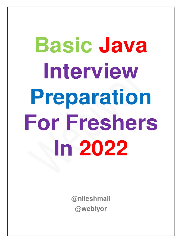 Java Basic Interview Pdf Inheritance Object Oriented Programming Method Computer 2179
