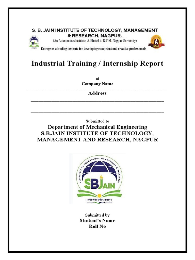 Internship Report FORMAT | PDF | Written Communication