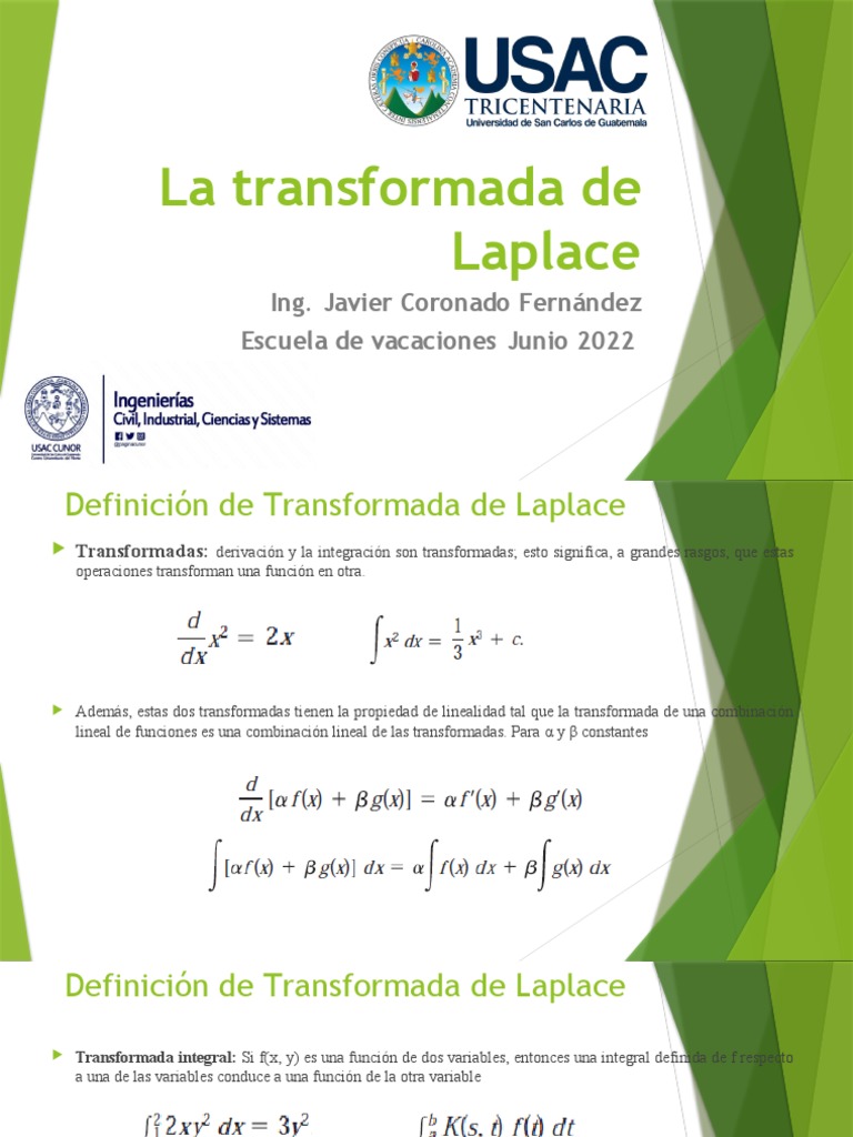 1.1 Definicion de Transformada de Laplace | PDF | Integral ...