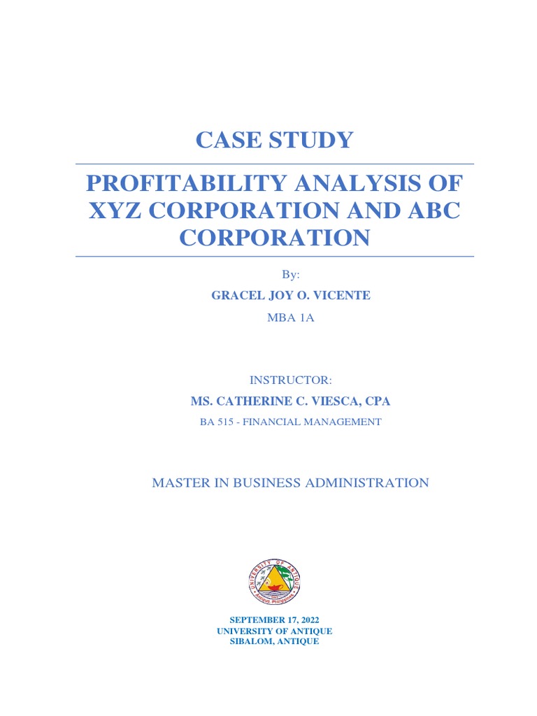 Financial Ratio Analysis Case Study | PDF | Retained Earnings | Expense