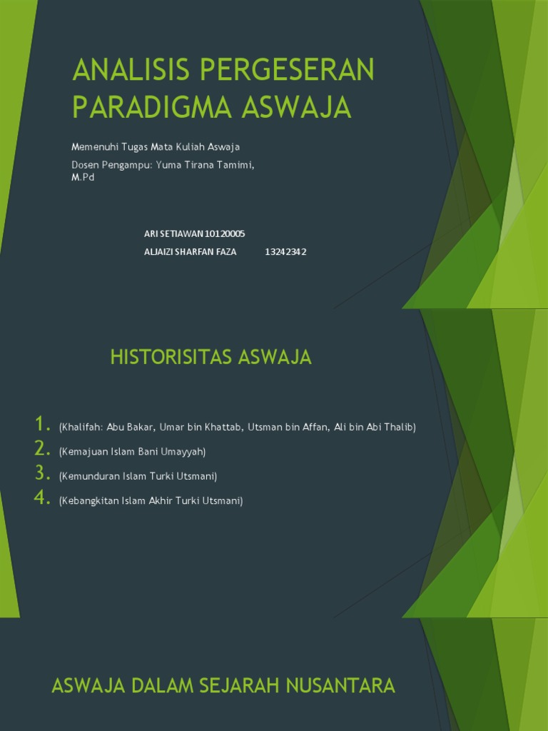 Pergeseran Paradigma Aswaja dalam Sejarah | PDF