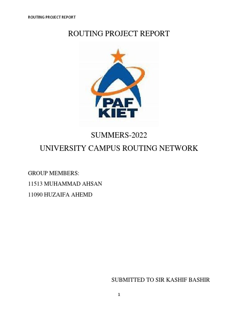 Project Report | PDF | Routing | Router (Computing)