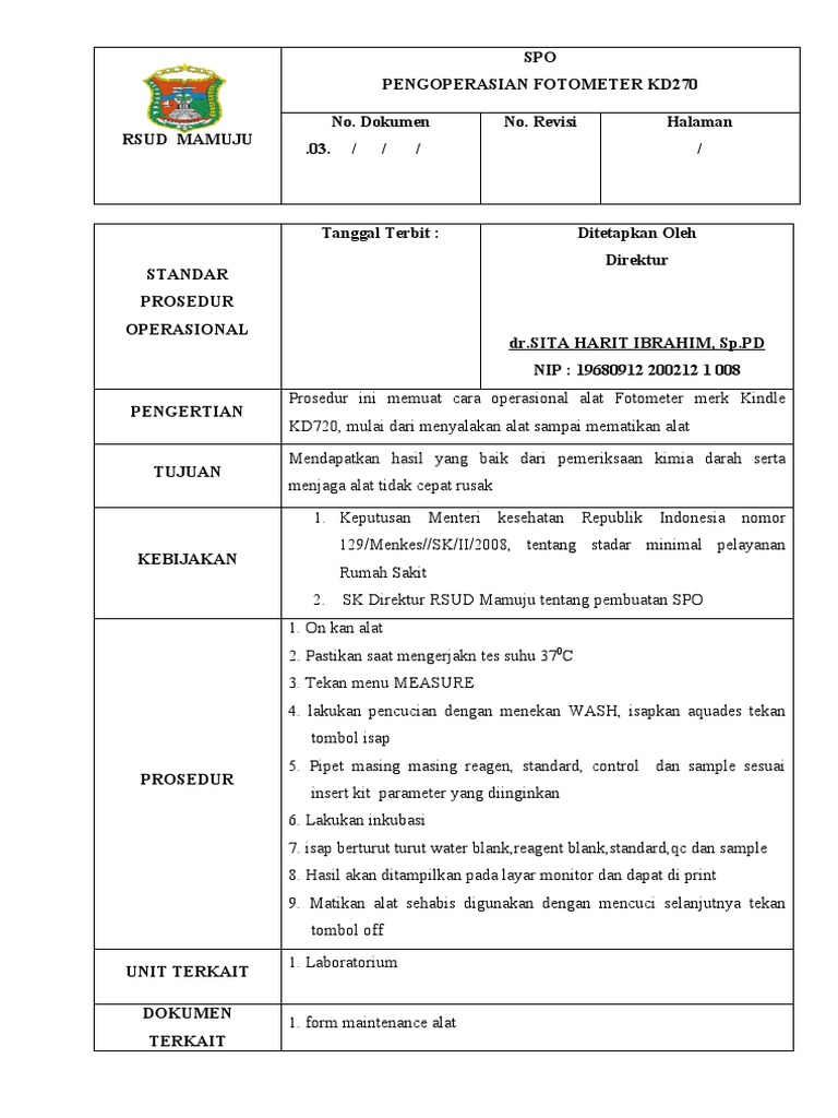 Spo Fotometer KD720 | PDF