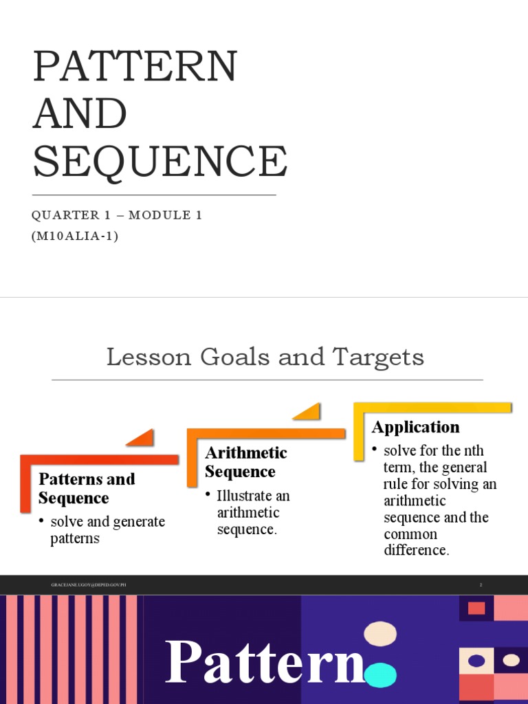 Math 10 Week 1-2 - Pattern and Sequence | PDF | Mathematics | Applied ...