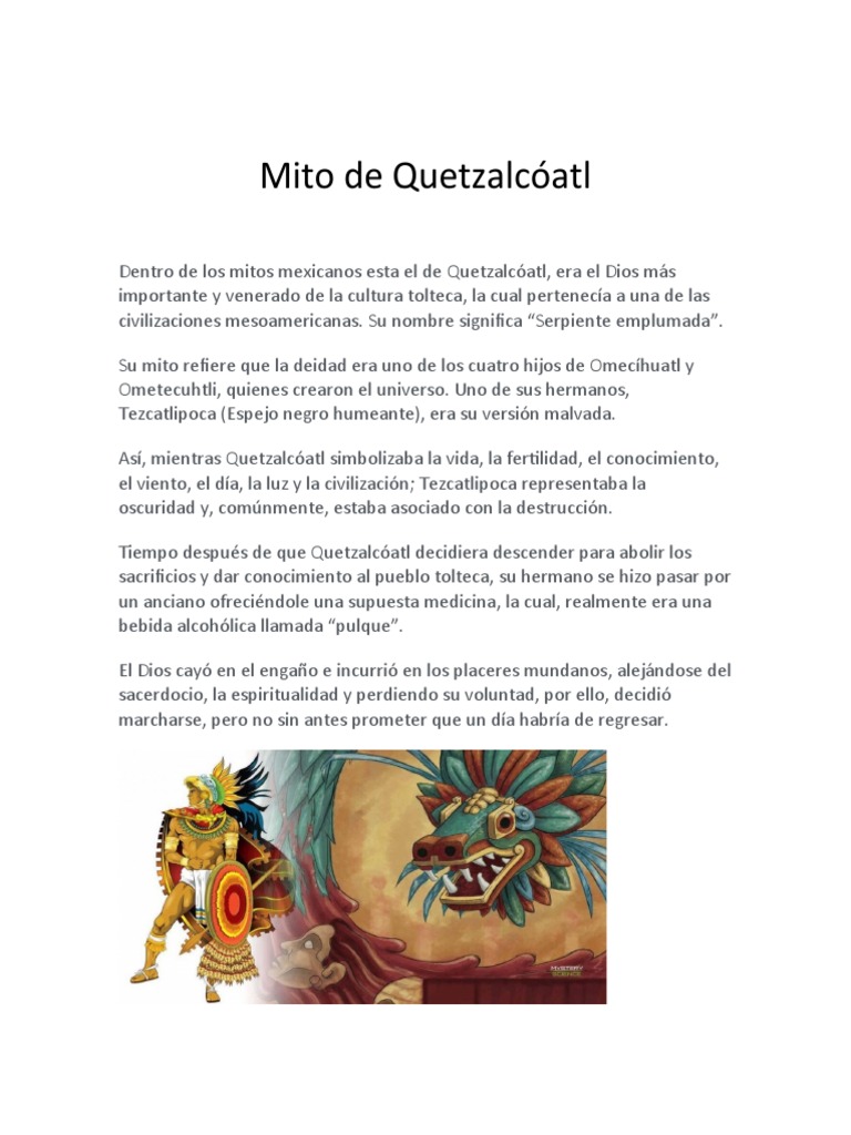Mito de Quetzalcóatl | PDF