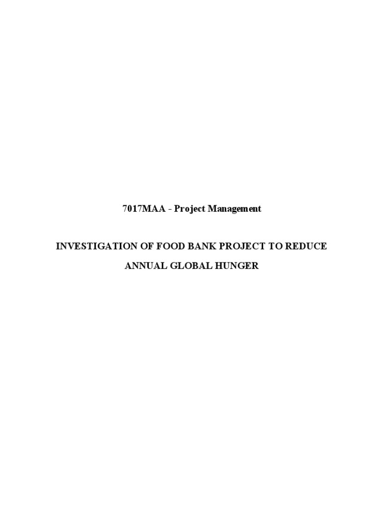 Project Management Template | PDF | Hunger | Poverty