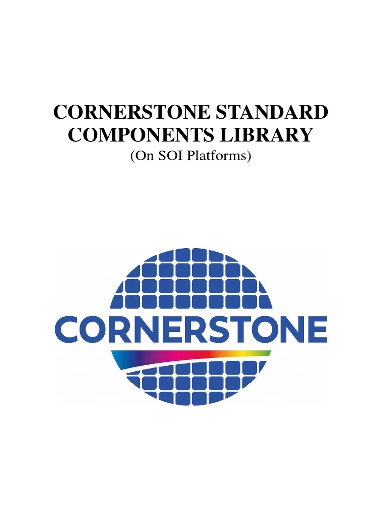 CORNERSTONE SOI Standard Components Library - Feb 2022 | PDF | Optical ...