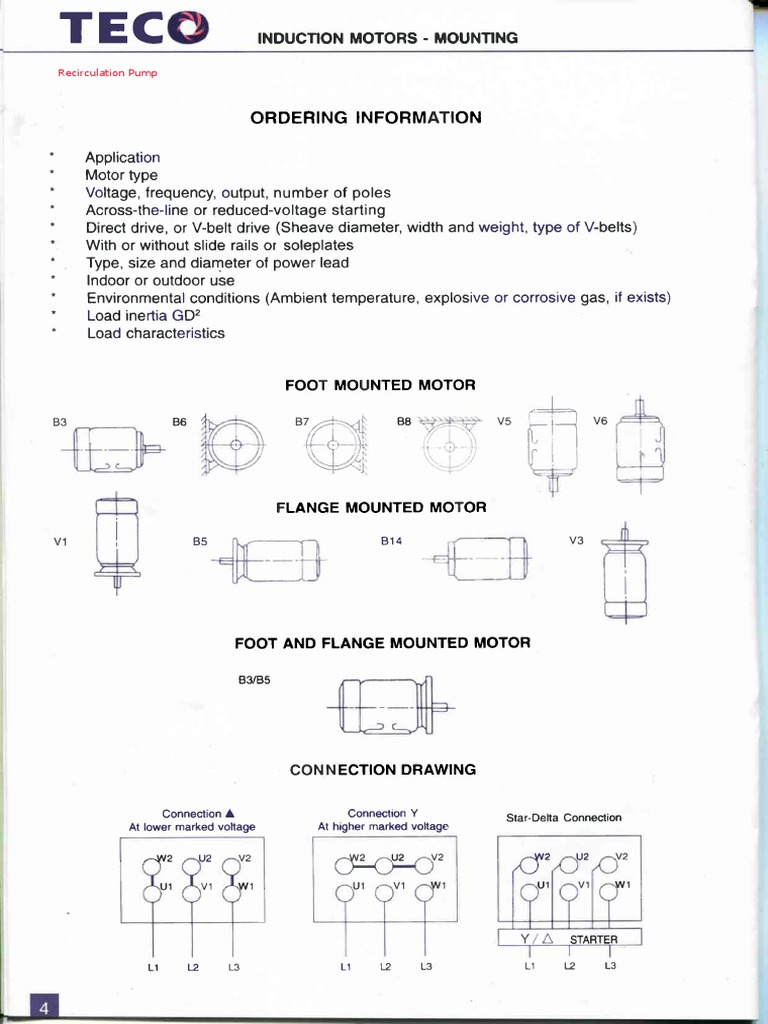 TECO AEEB AEVB-Pump (Dimension) | PDF | Electric Motor | Engineering Tolerance