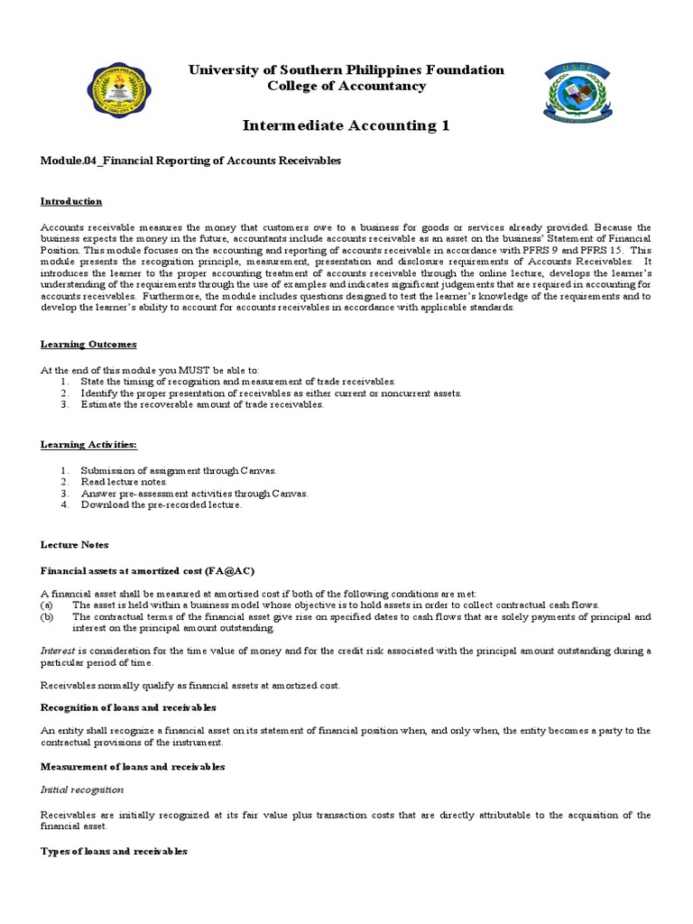 04 Accounts Receivable Answer Key | PDF | Loans | Bad Debt