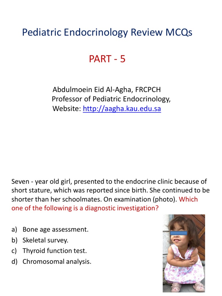 Pediatric Endocrinology MCQs Review | PDF | Clinical Medicine ...