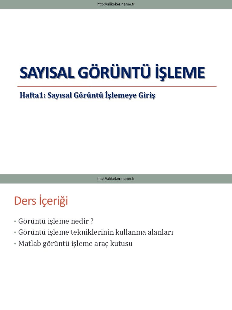 Turkce Sayisal - Goruntu.isleme | PDF