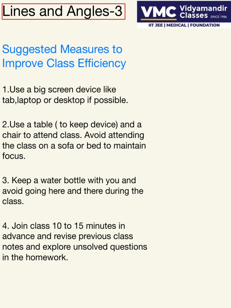 Lines and Angles Class-3 (Notes) | PDF