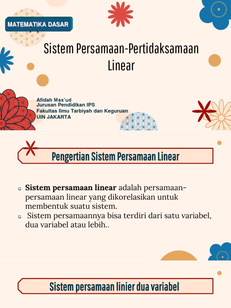 Sistem Persamaan Linear | PDF
