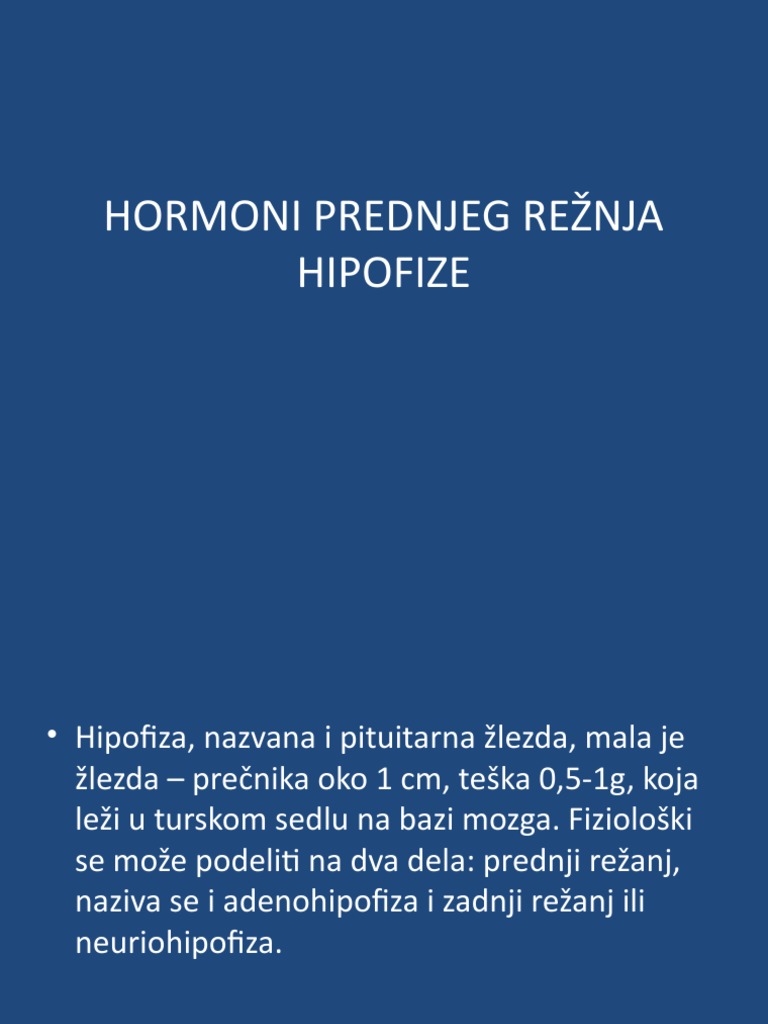 Hormoni Prednjeg Režnja Hipofize | PDF