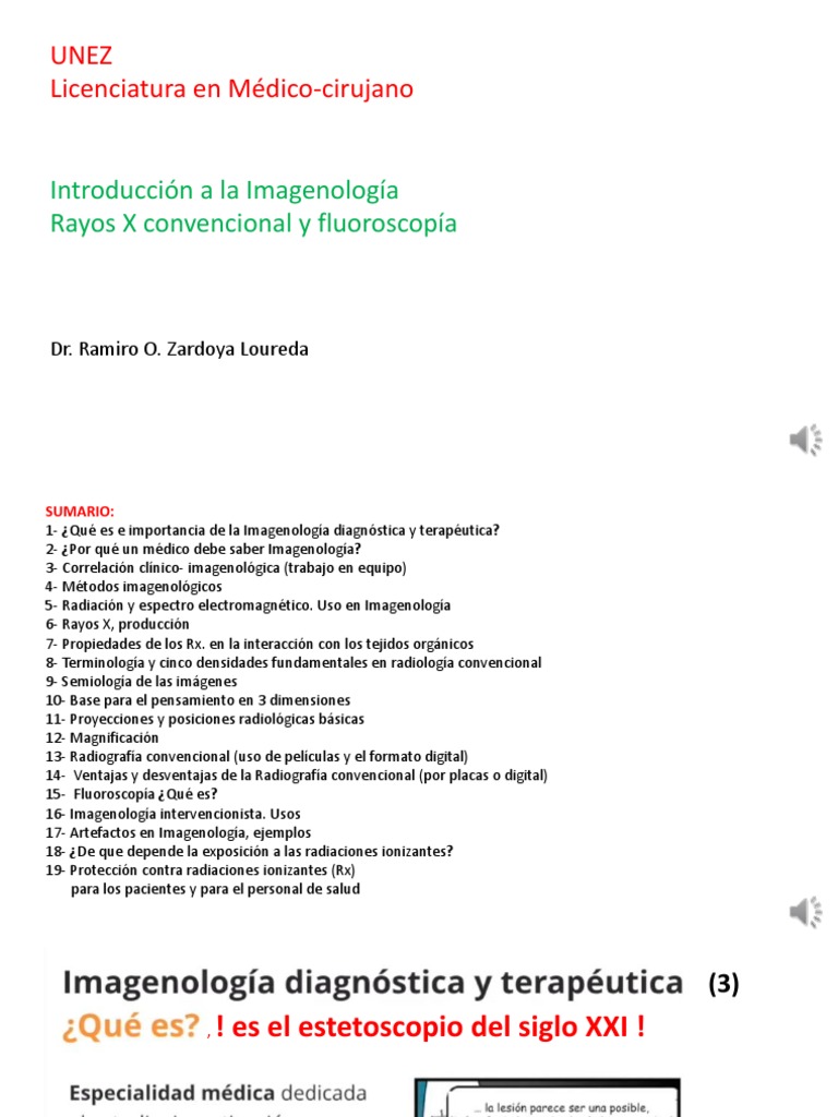 Imagenología Introducción Rayos X | PDF | Rayo X | Imagenes medicas