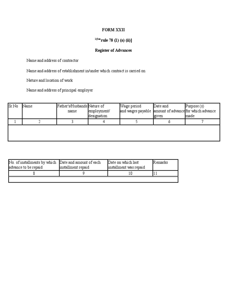 None Form Xxii Clra | PDF