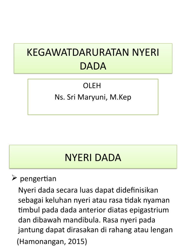 Kegawatdaruratan Nyeri Dada | PDF