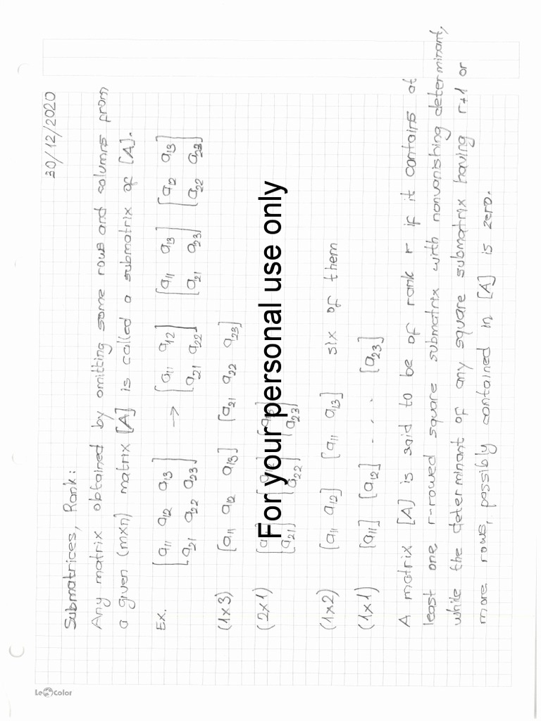 9 Submatrices | PDF