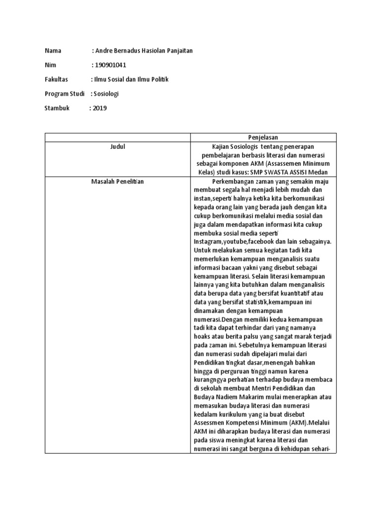 Mini Proposal Andre AKM | PDF