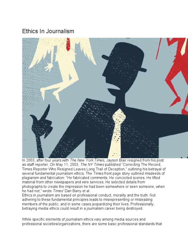 Ethics in Journalism | PDF | Journalism | Applied Ethics