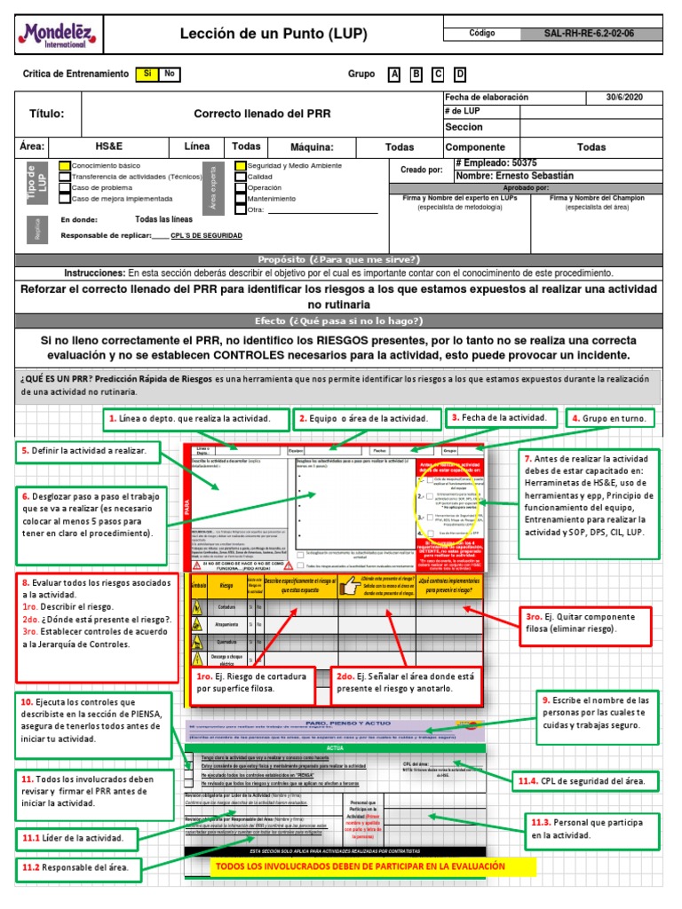 Correcto Llenado de PRR | PDF