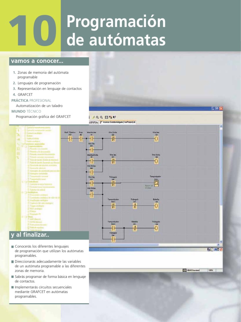 Programación Autómatas. Ejemplo Taladro Automático | PDF | Lenguaje de programación | Puerta lógica