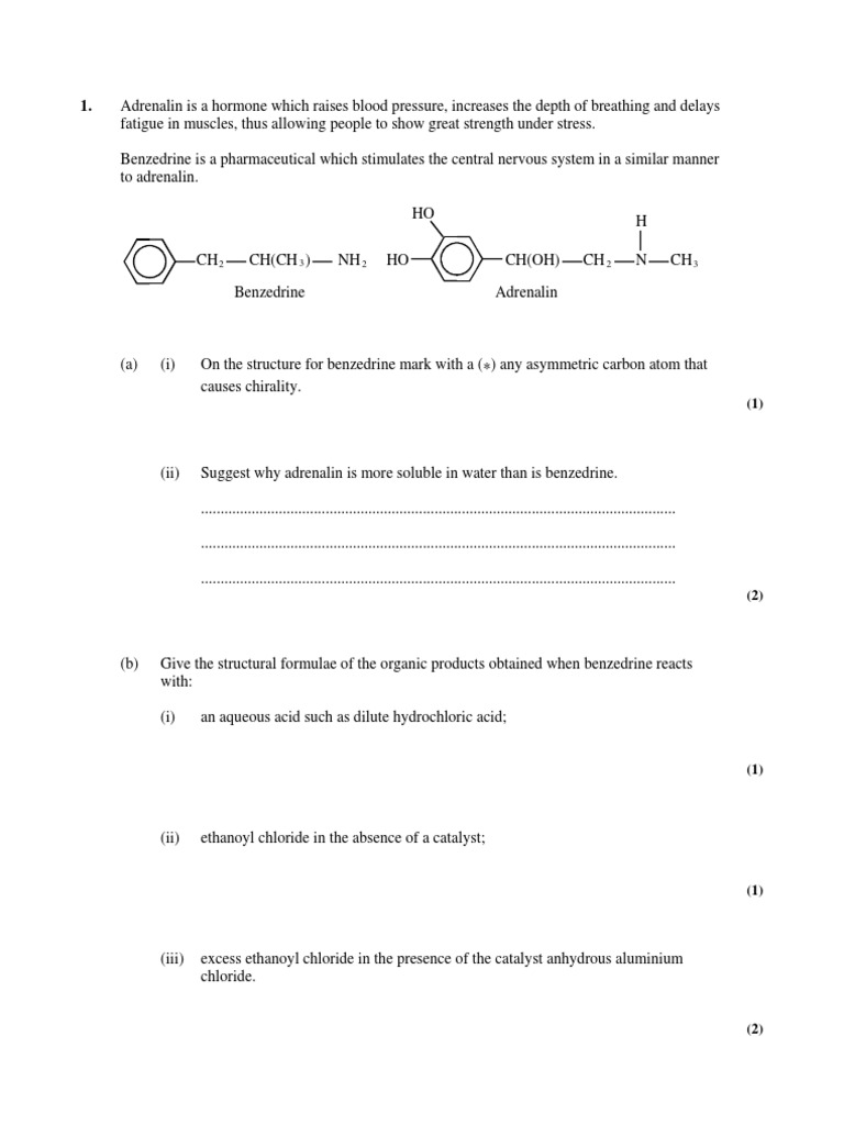 Chem Unit 5 Organic Questions | PDF | Chemical Reactions | Catalysis