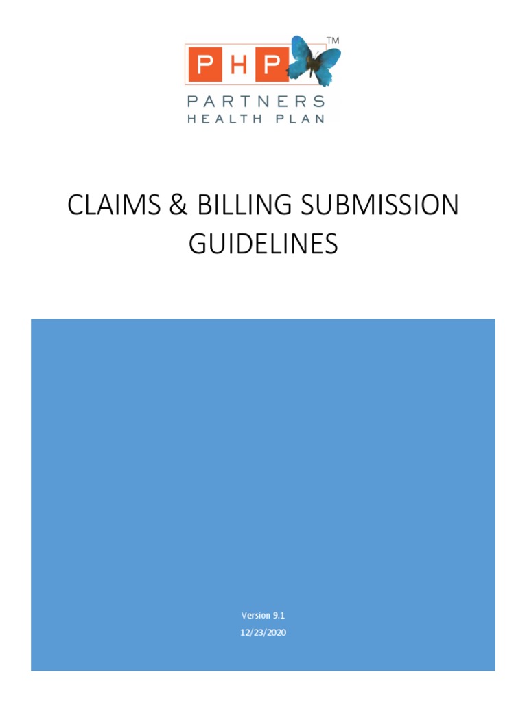 Billing Claims Submission Guidelines - V9.1 | PDF | Health Sciences ...