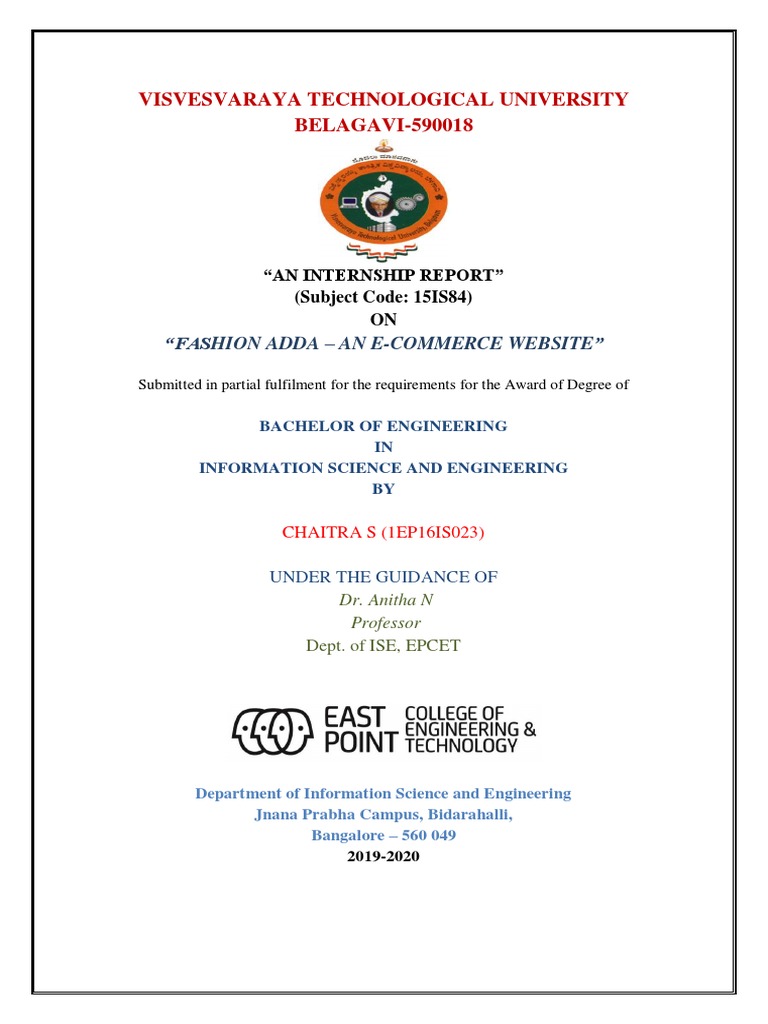 Final Report Internship | PDF | Html | My Sql