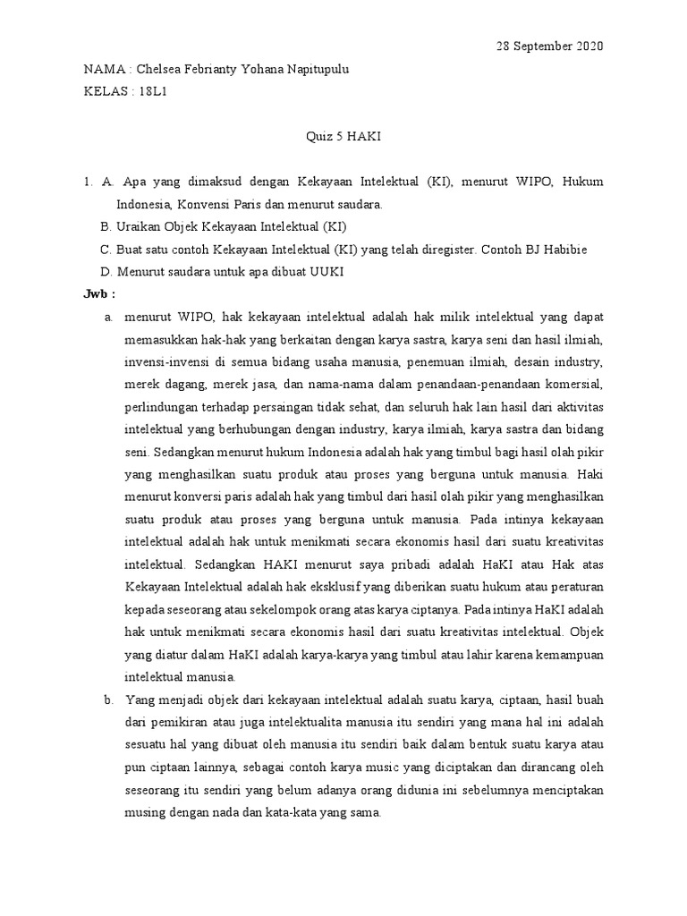 Kekayaan Intelektual Menurut Wipo | PDF